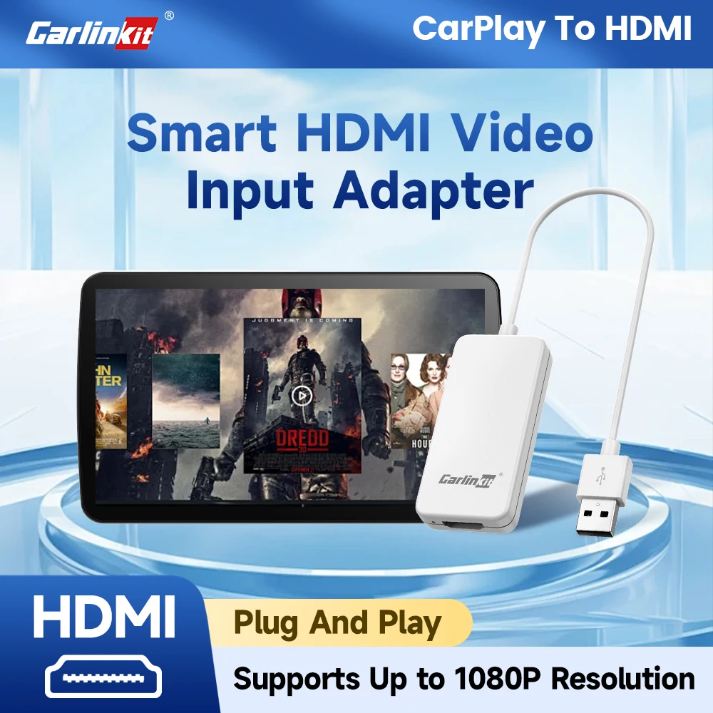 Carlinkit New Smart USB HDMI Adapter-Car 4K HD Output Video Dongle Sup ...