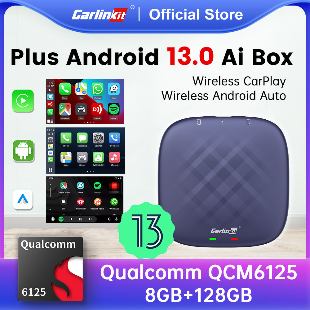 QCM6125 Android 13 8g+128g carlinkit carplay ai box plus carplay wirel ...