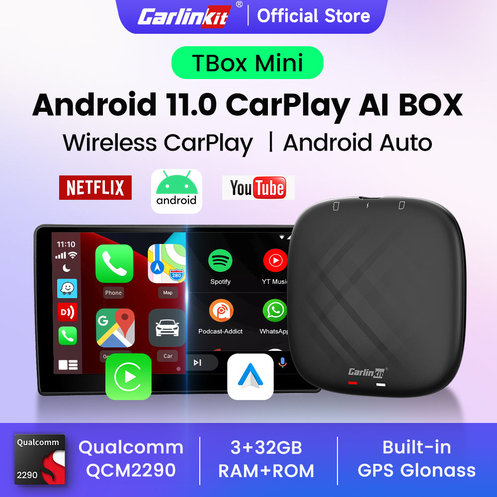 Carlinkit Android 11 CarPlay TBox Mini Wireless Android Auto & Apple C ...