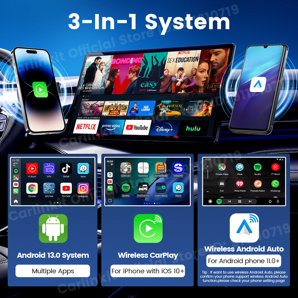 CarlinKit TV Box S2F Android 13 CarPlay Ai Box SM6225 8 cores Wireless ...