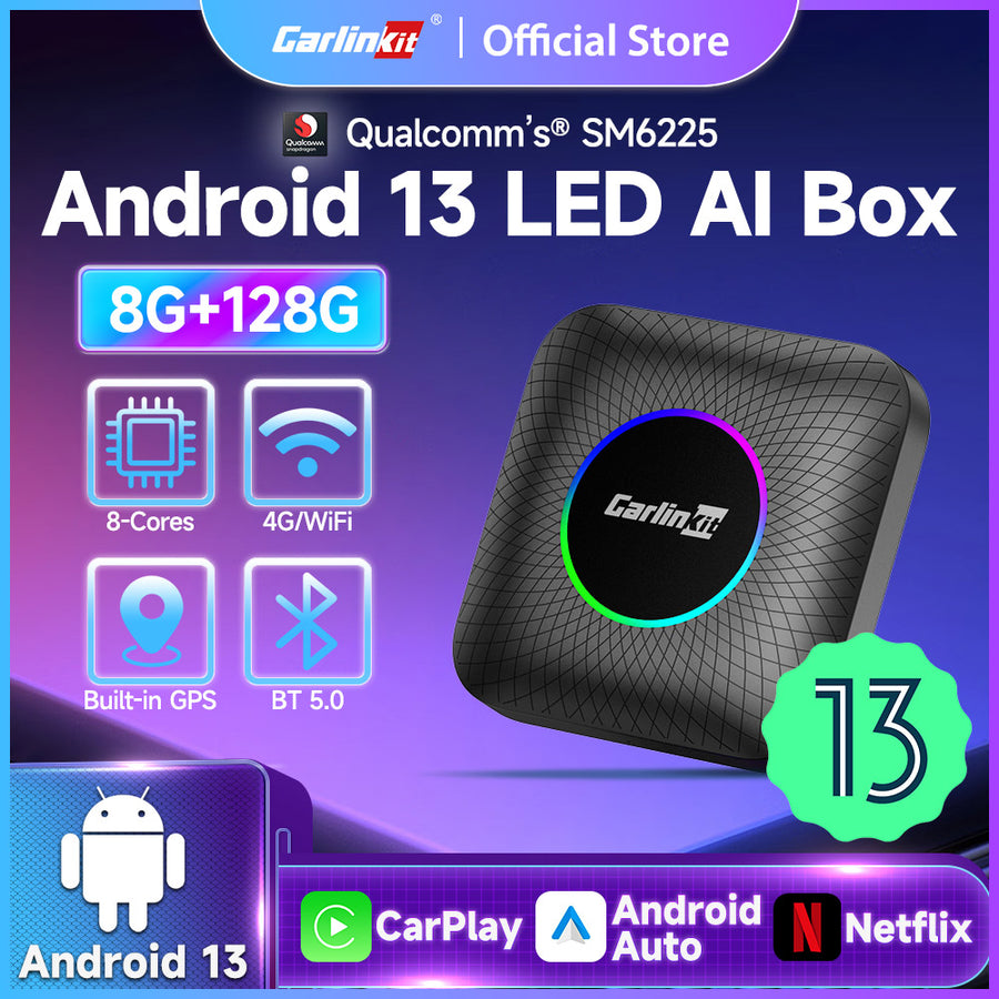 Carlinkit Android 13 Car TV Box LED Android Auto CarPlay Wireless Adap ...