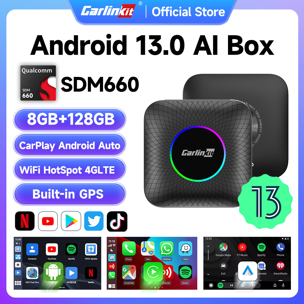 2025 Android13 SDM660 Carlinkit Carplay Android Tv Box USB A Port LED – Carlinkit Official Store